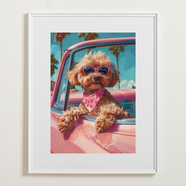 Abstract Coastal Wall Art, Seascape PRINTABLE, Beach Poster, Pink ...