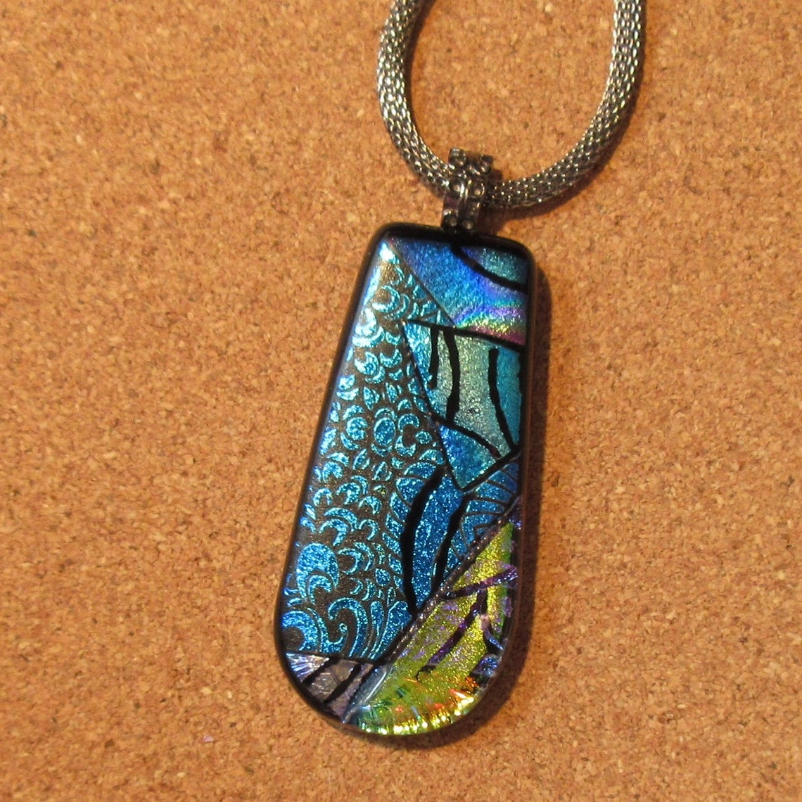 Dichroic Glass Pendant Dichroic Jewelry Dichroic Necklace | Etsy