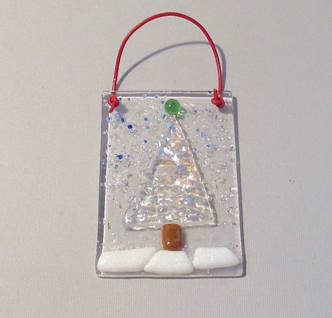 Fused Glass Ornament Christmas Tree Ornament Holiday Sun - Etsy