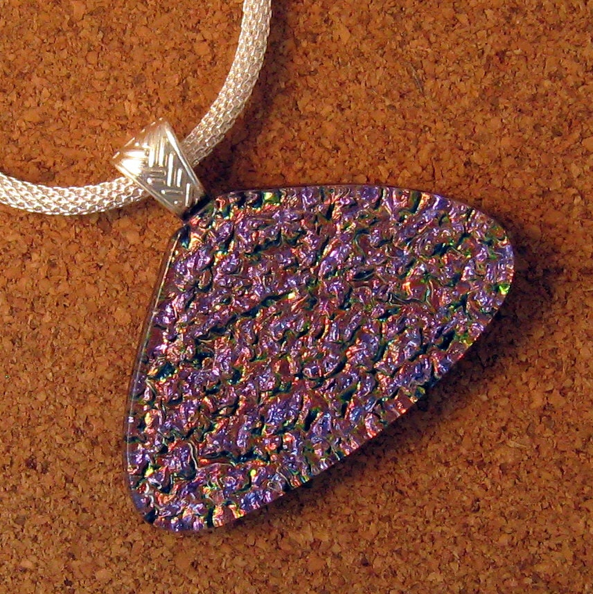 Dichroic Glass Pendant Fused Glass Pendant Dichroic | Etsy