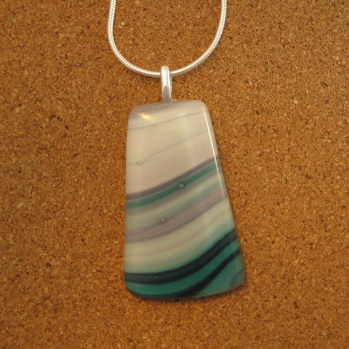 Fused Glass Pendant Fused Glass Jewelry Fused Glass | Etsy