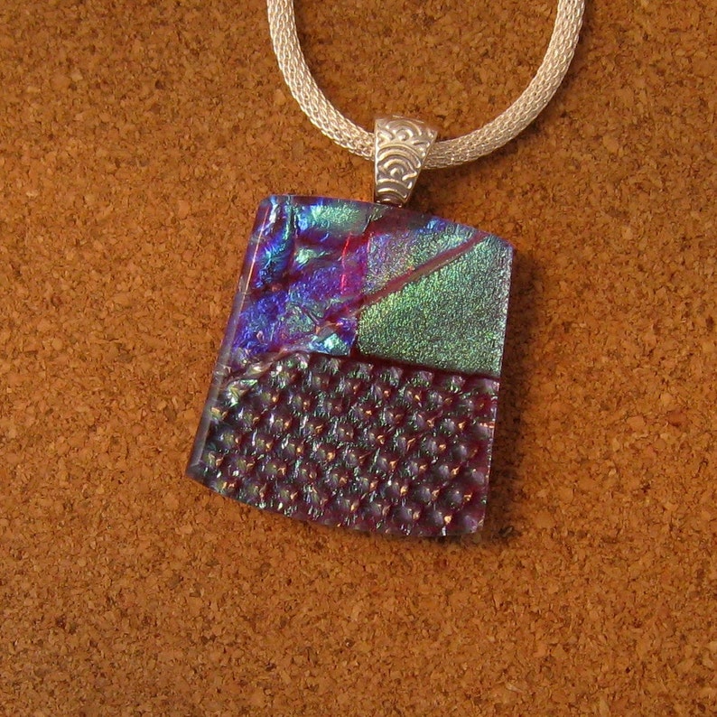 Dichroic Glass Pendant Dichroic Jewelry Dichroic Necklace - Etsy