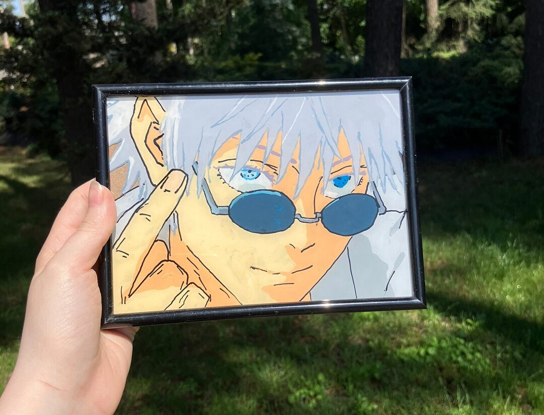 Gojo Satoru Glass Art - Etsy