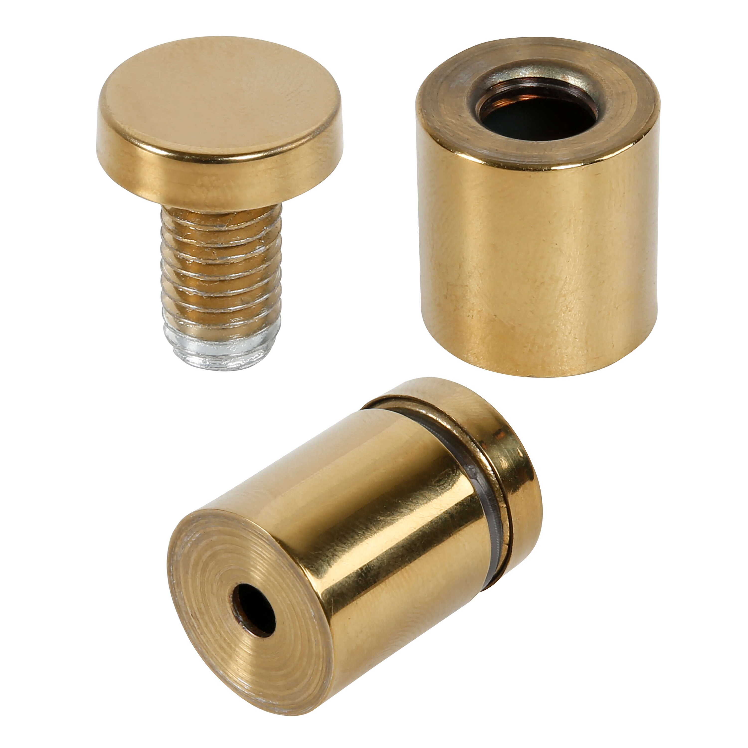 M&T Displays Stainless Steel Gold Chrome Standoff Screws (3/4 X 1 ...