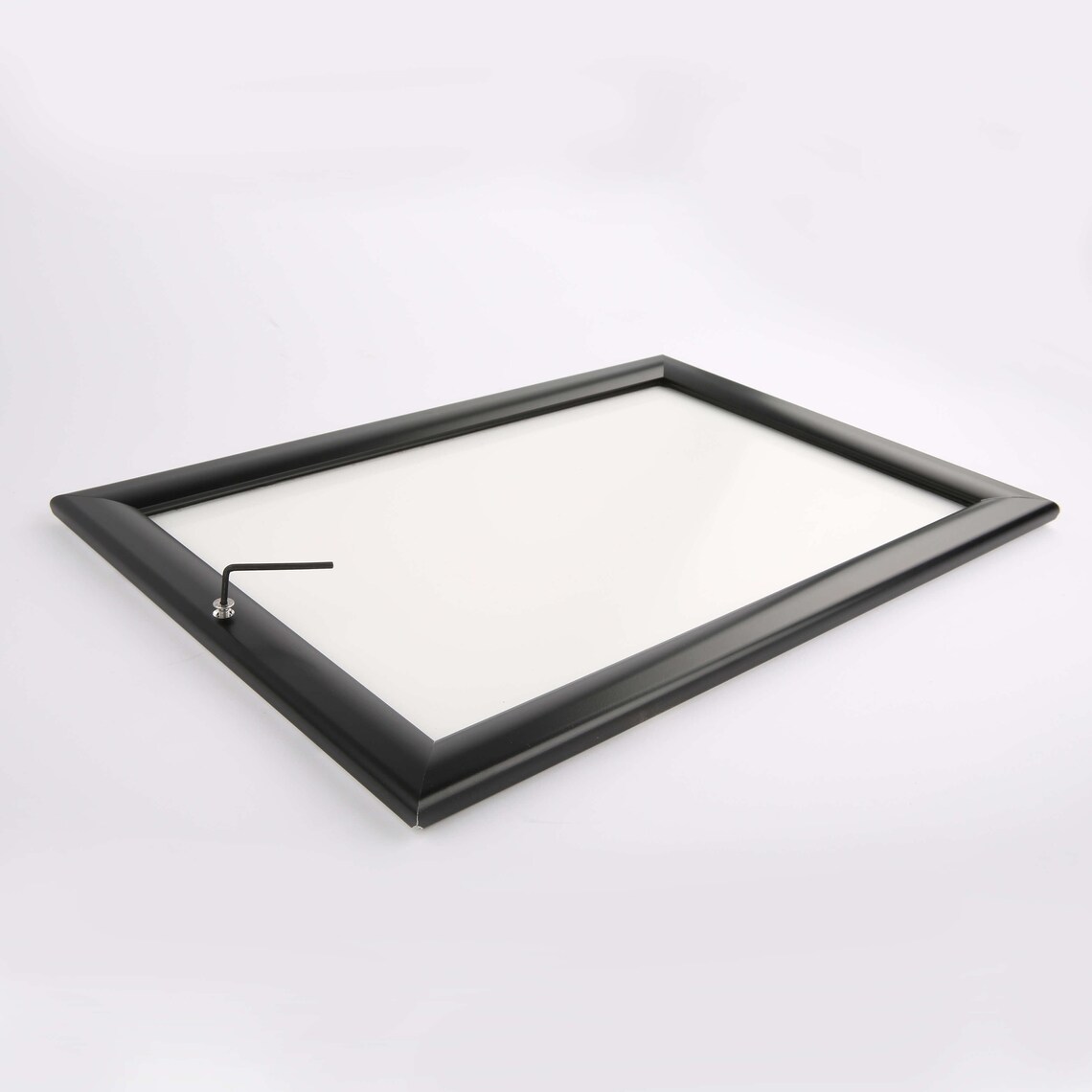 M&T Displays Lockable Weatherproof Snap Poster Frame Black Aluminum ...