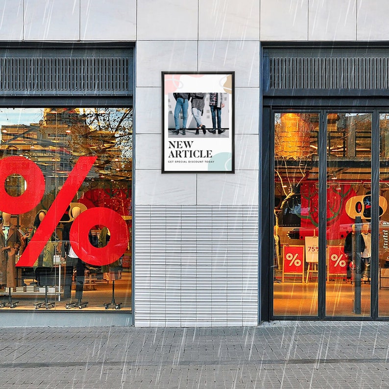 M&T Displays Weatherproof Snap Poster Frame 22x28 Inch Black/silver ...