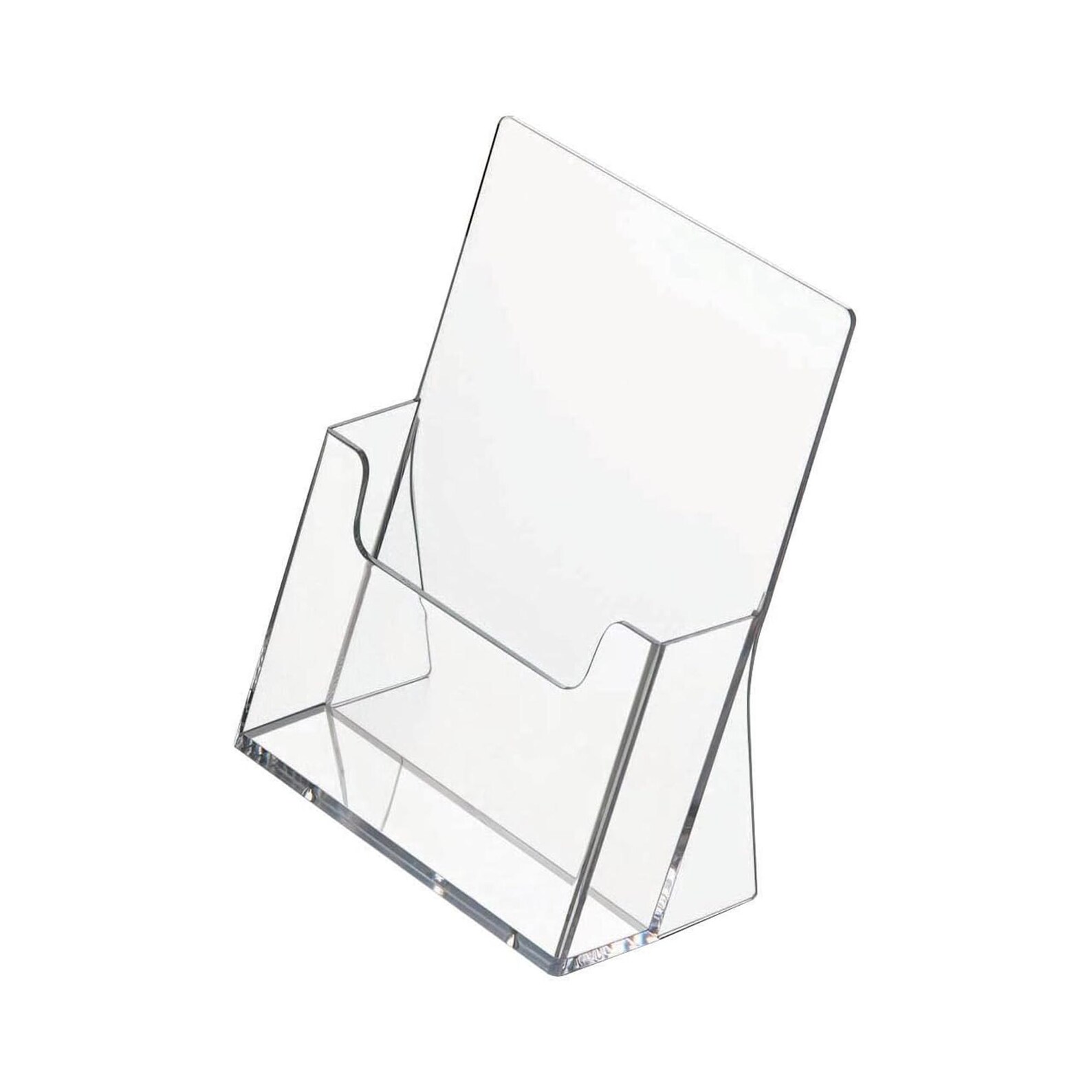 M&T Displays Clear Acrylic Brochure Leaflet Holder 5.5x8.5 Inch Pocket ...
