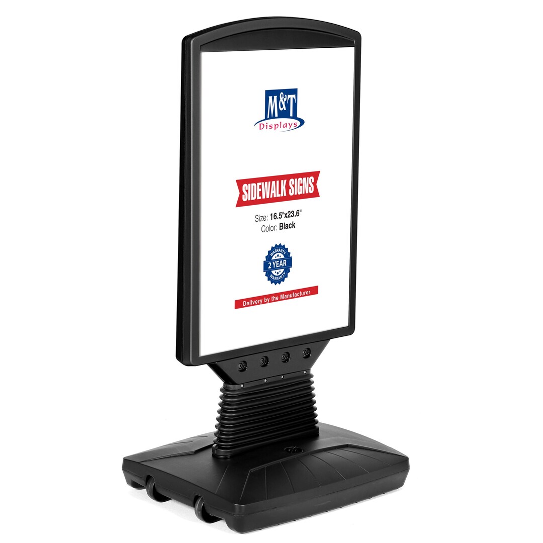 M&T Displays Master Sign Flex Board, Double Sided Black Pavement ...