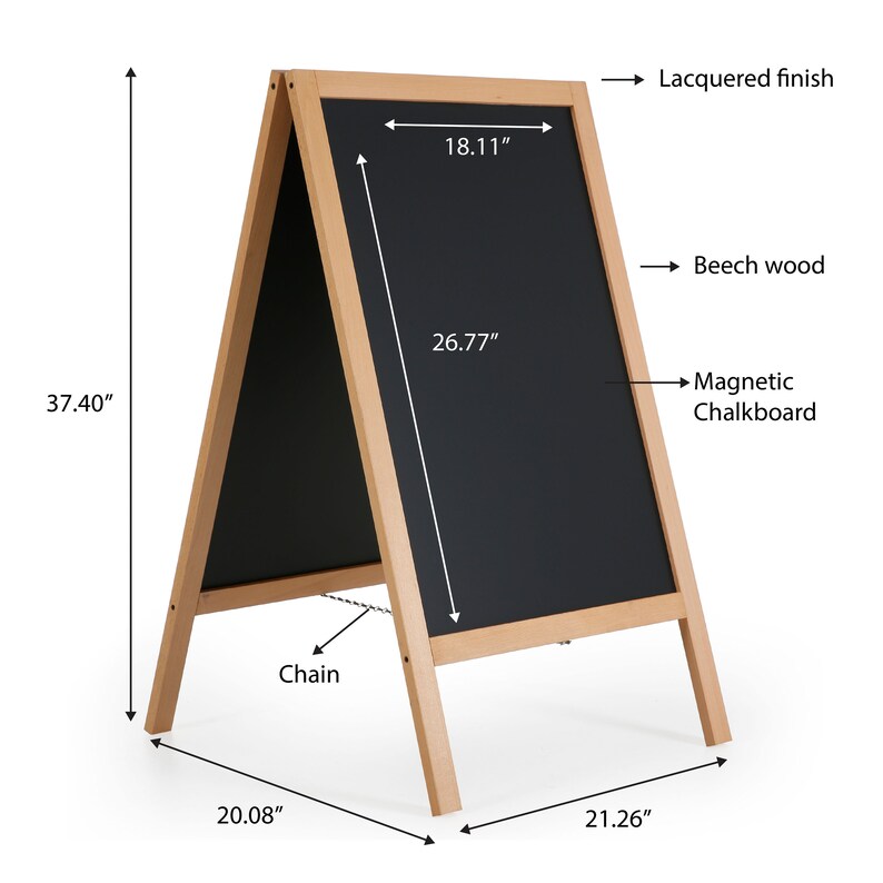 M&T Displays Rustic Wooden Double Sided Sandwich Board Floor Standing ...
