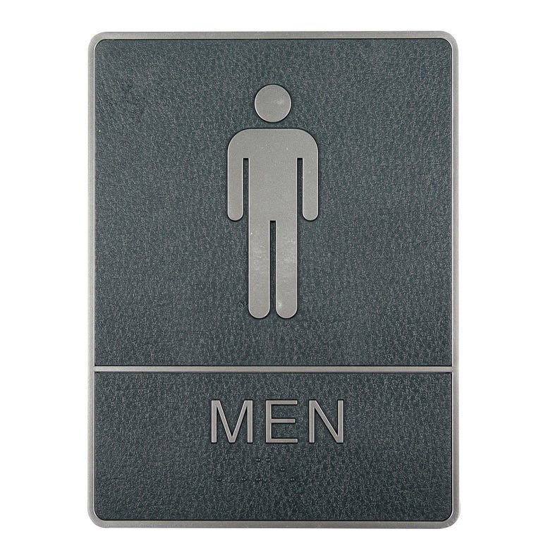 M&T Displays Plastic Restroom Signs, Door Sign With Braille for Office ...