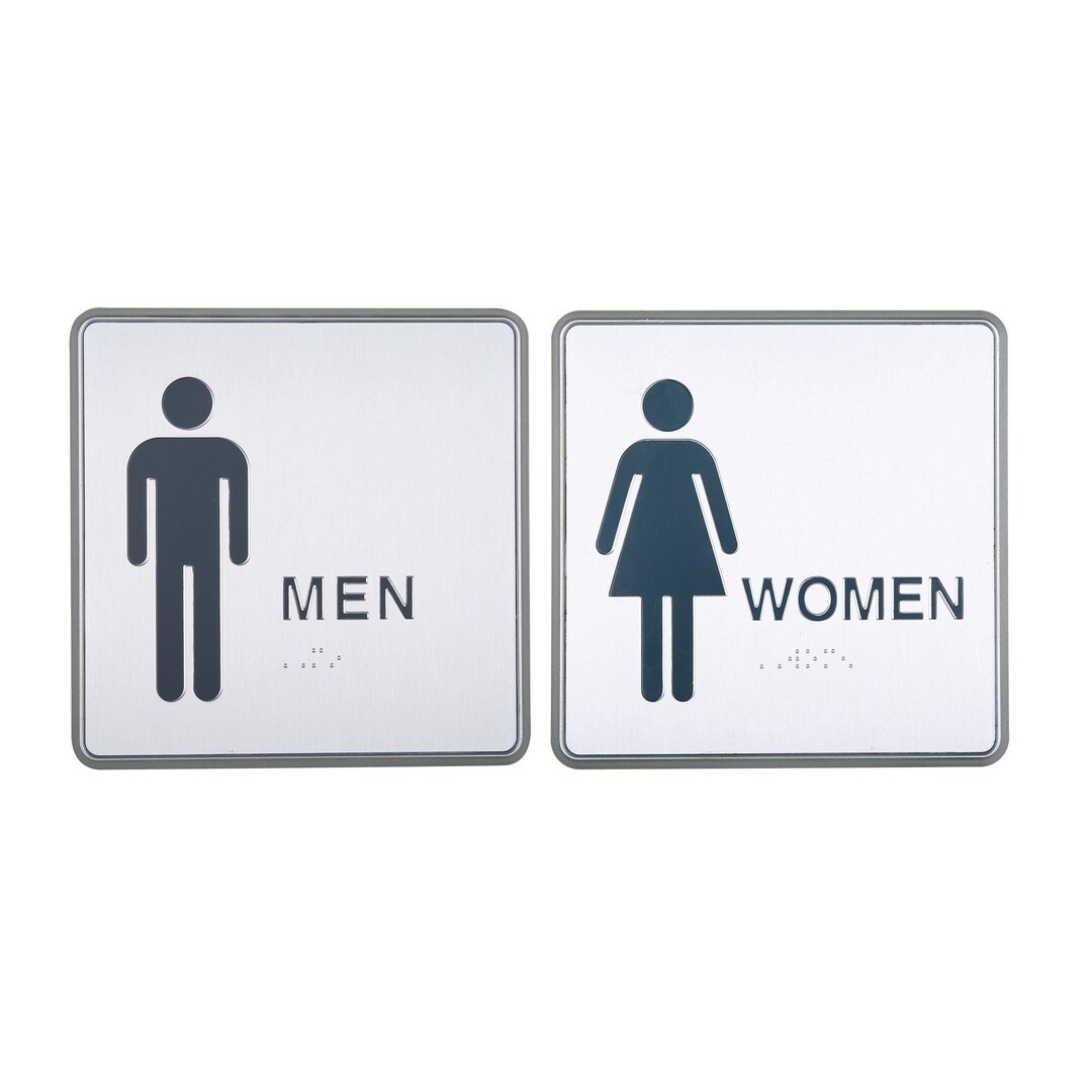 M&T Displays Aluminum Restroom Sign Door Signs for Office Business ...