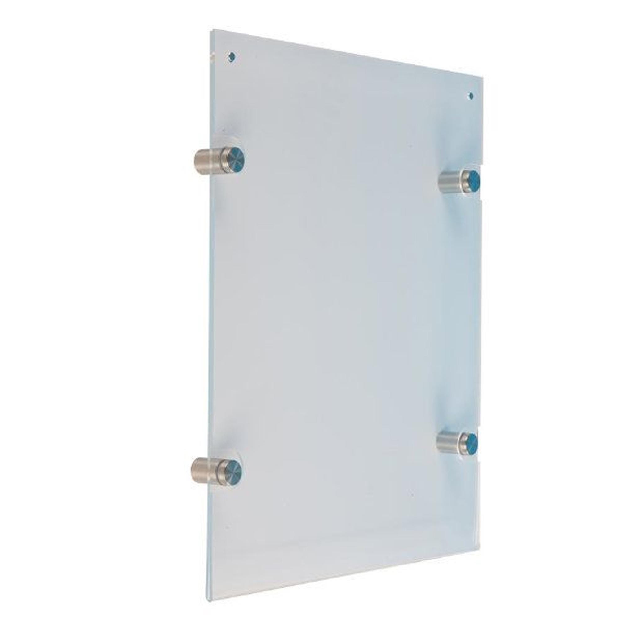 M&T Displays Wall Mount Clear Acrylic Frameless Picture Frame With ...
