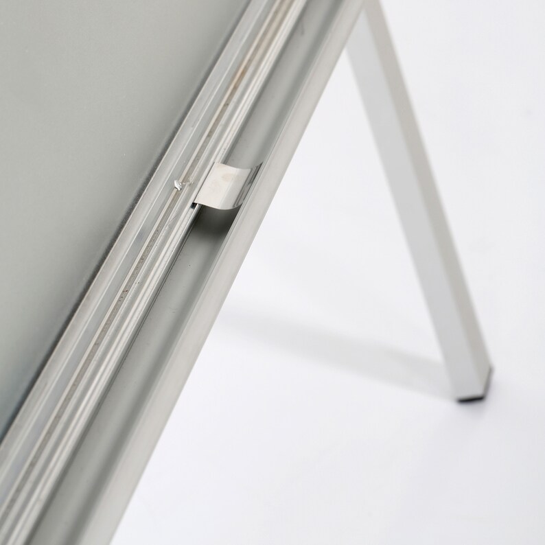 M&T Displays Silver Sandwich Board, Poster Sidewalk Display, Aluminum ...