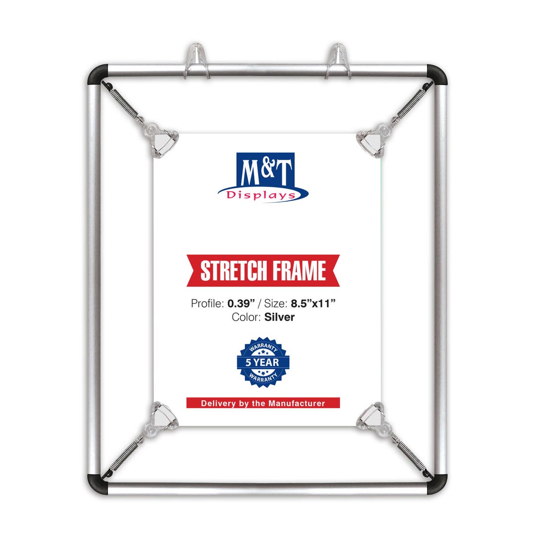 M&T Displays Wall Mounting and Hanging Double Sided Stretch Frame ...