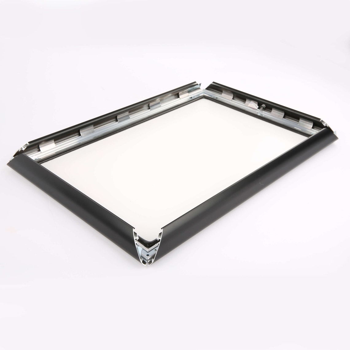 M&T Displays Lockable Weatherproof Snap Poster Frame Black Aluminum ...
