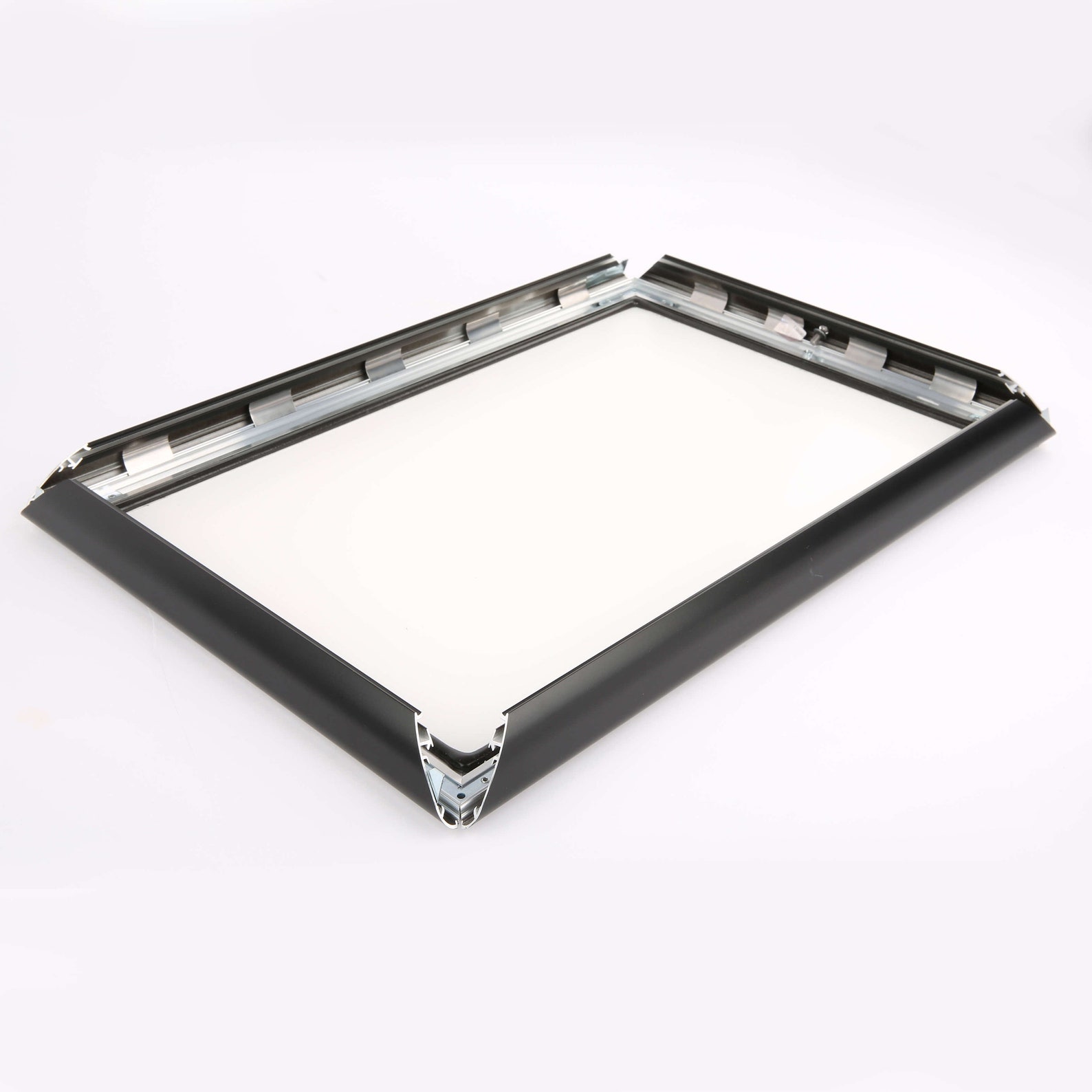 M&T Displays Lockable Weatherproof Snap Poster Frame Black Aluminum ...