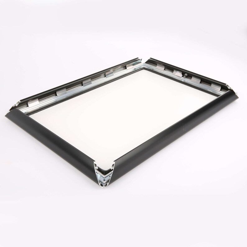 M&T Displays Lockable Weatherproof Snap Poster Frame Black Aluminum ...