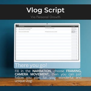 Vlogging Script Template for Tiktok Youtube Instagram Plan & Organize ...
