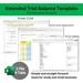 Extended Trial Balance Template: Excel File With Pivot Table - Etsy