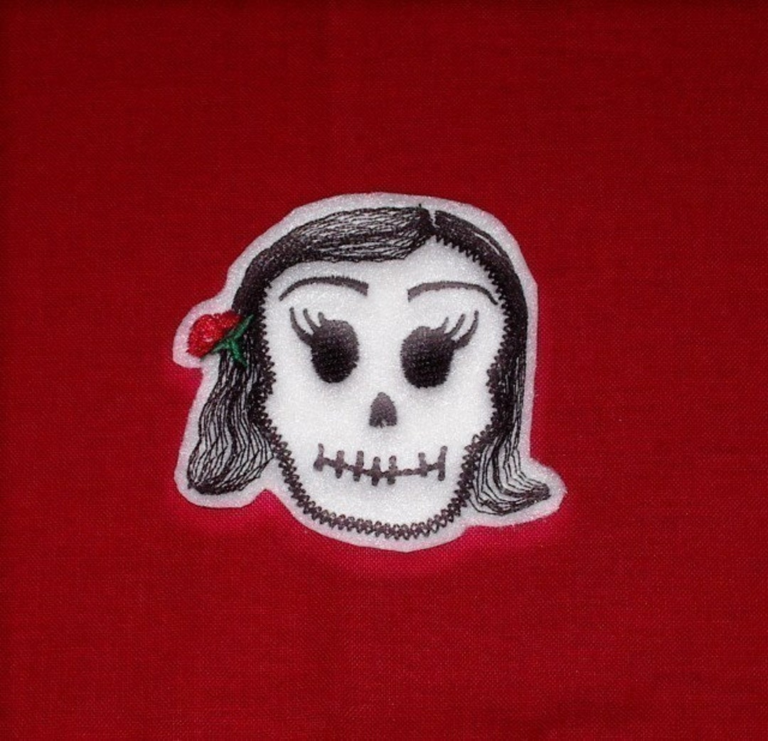 Mini La Bonita Skull Patch Day of the Dead - Etsy