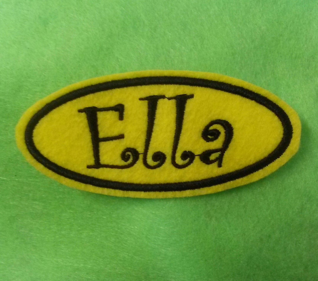 Felt Oval Name Patch Personalize It - Etsy