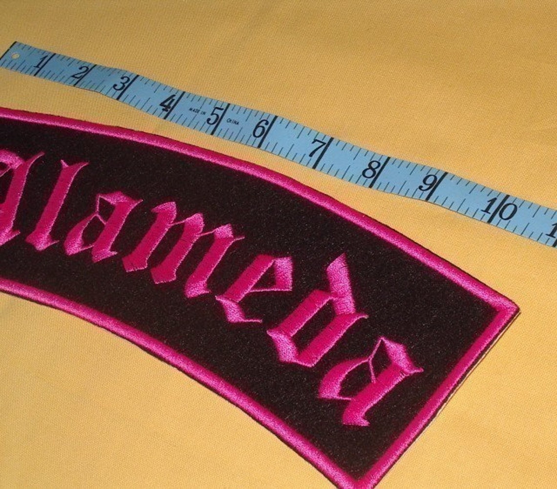 Old English Name Patch Extra Large Embroidery - Etsy