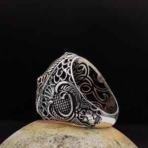 Seal of Prophet Muhammad Ring, 925 Sterling Silver, Handmade Turkish ...