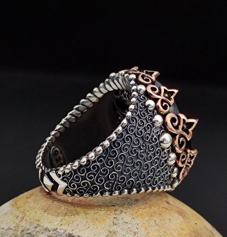 Seal of Prophet Muhammad Ring, 925 Sterling Silver, Handmade Turkish ...