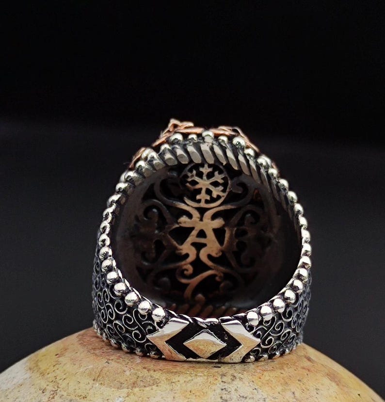 Seal of Prophet Muhammad Ring, 925 Sterling Silver, Handmade Turkish ...