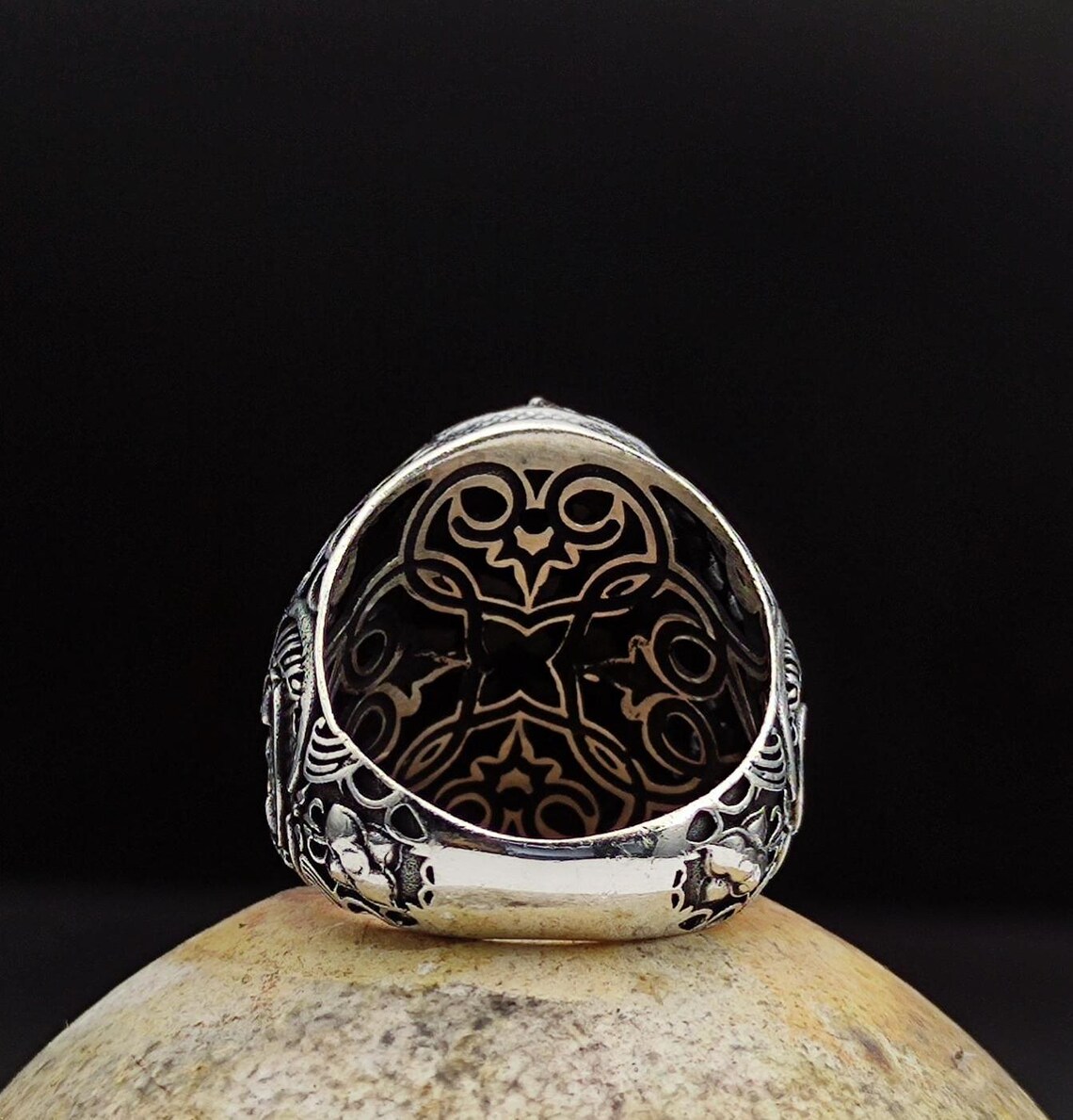 Seal of Prophet Muhammad Ring, 925 Sterling Silver, Handmade Turkish ...