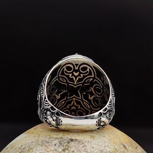 Seal of Prophet Muhammad Ring, 925 Sterling Silver, Handmade Turkish ...