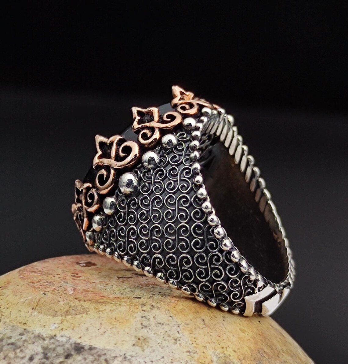 Seal of Prophet Muhammad Ring, 925 Sterling Silver, Handmade Turkish ...