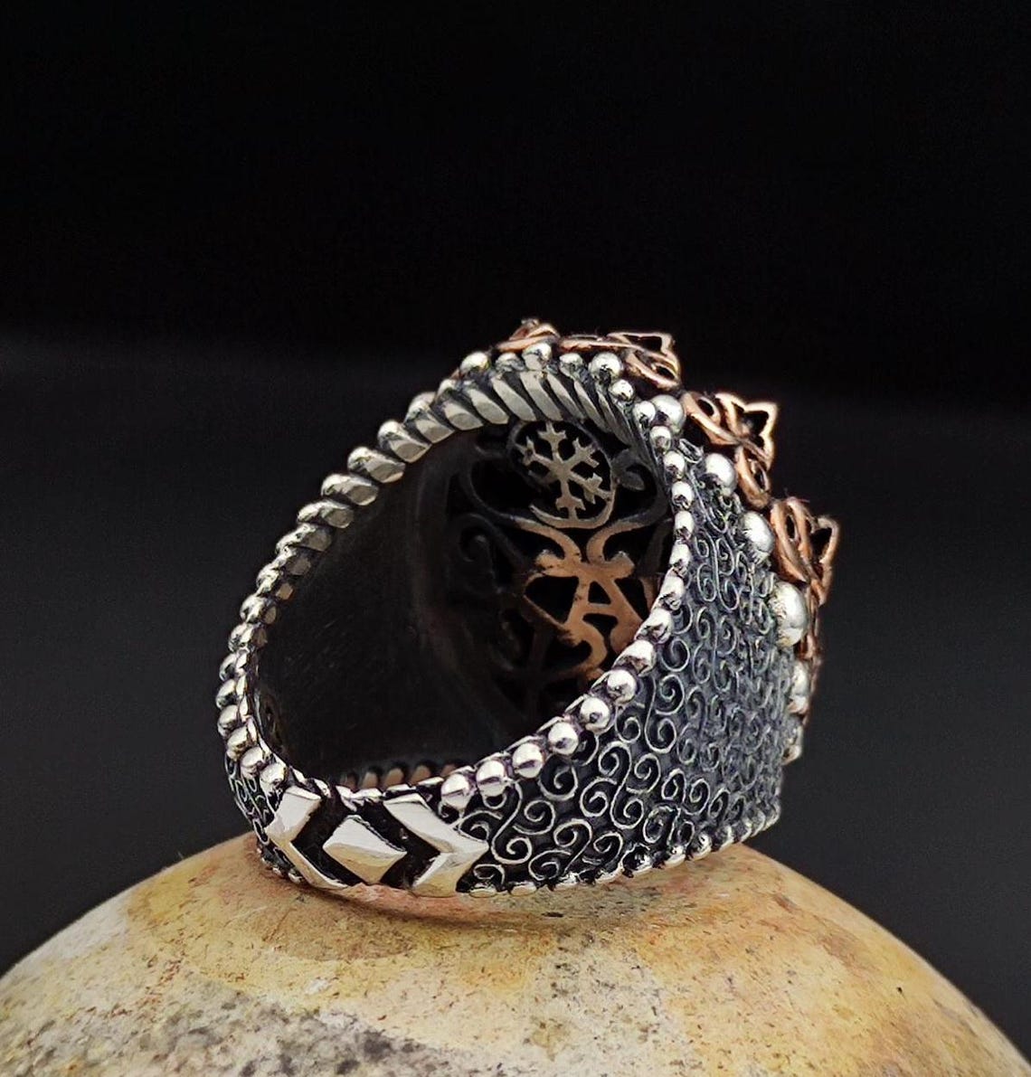 Seal of Prophet Muhammad Ring, 925 Sterling Silver, Handmade Turkish ...