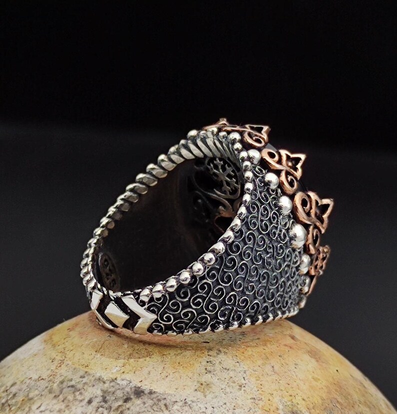 Seal of Prophet Muhammad Ring, 925 Sterling Silver, Handmade Turkish ...