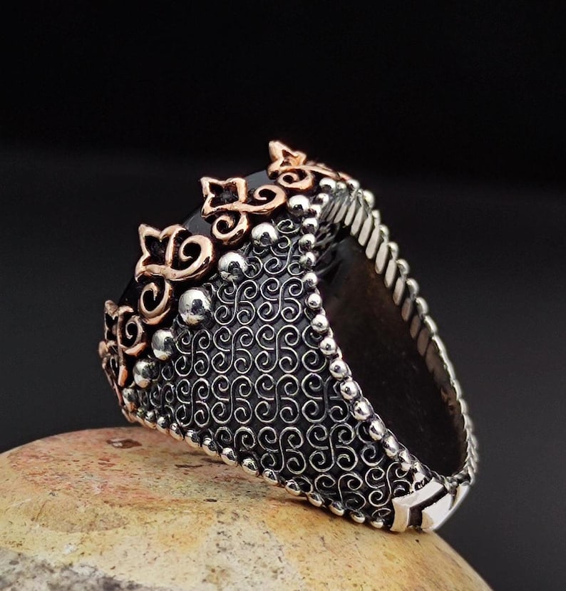 Seal of Prophet Muhammad Ring, 925 Sterling Silver, Handmade Turkish ...