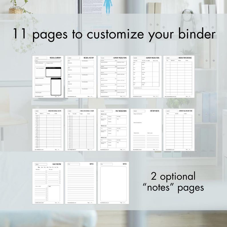 Printable Binder Medical Basics for Caregiver for Healthcare for ...