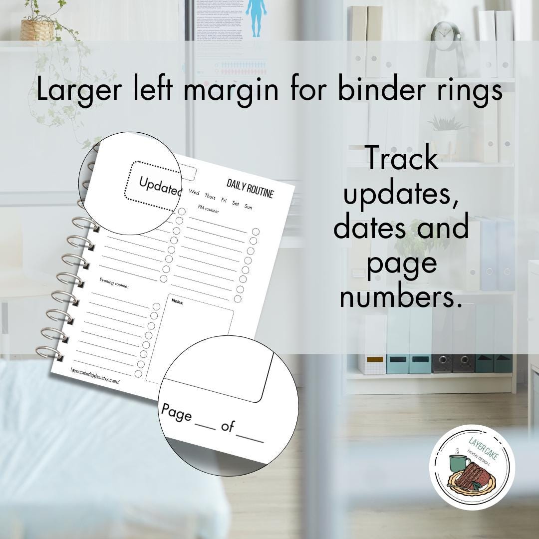 Printable Binder Medical Basics for Caregiver for Healthcare for ...