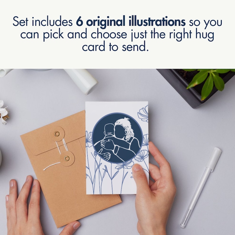Printable Hug Cards: Blank Greeting Cards for Loved Ones (PDF) - Etsy