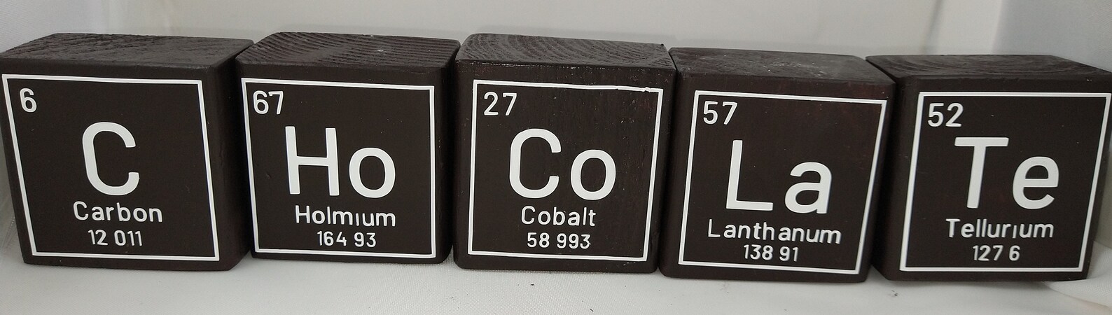 Chocolate Periodic Table of Elements Word Block Decor - Etsy