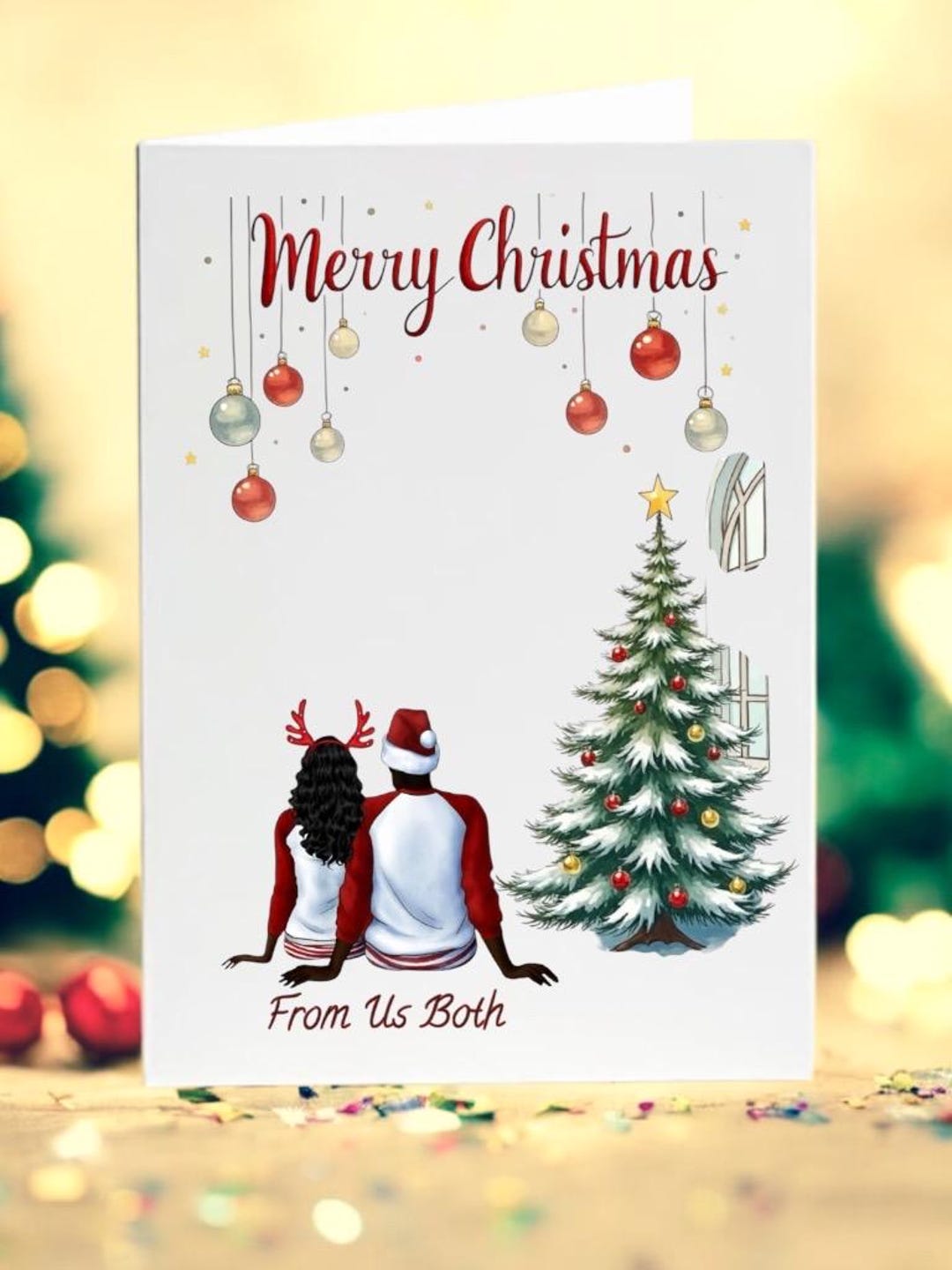 Couples Christmas Cards / Single or Multiple Buy / Personalised for You ...