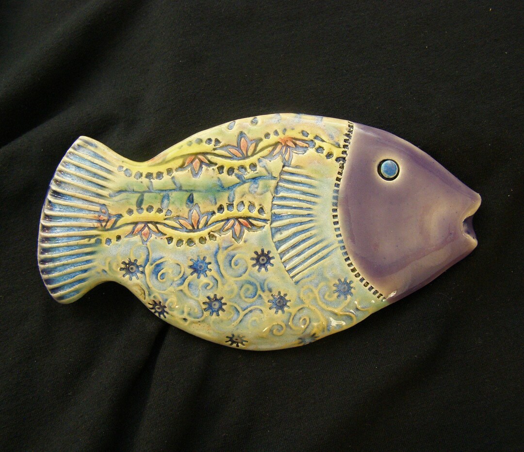 Tropical Fish Wall Tile, Ceramic Stoneware, Beach or Tropical Decor ...