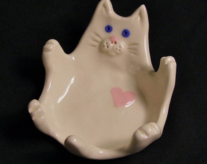 Ceramic Cat Dish - Etsy