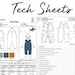 Technical Specification Template: Clothing, Garment, Line Sheet, Womens ...