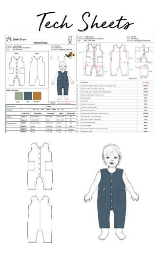 Technical Specification Template: Clothing, Garment, Line Sheet, Womens ...