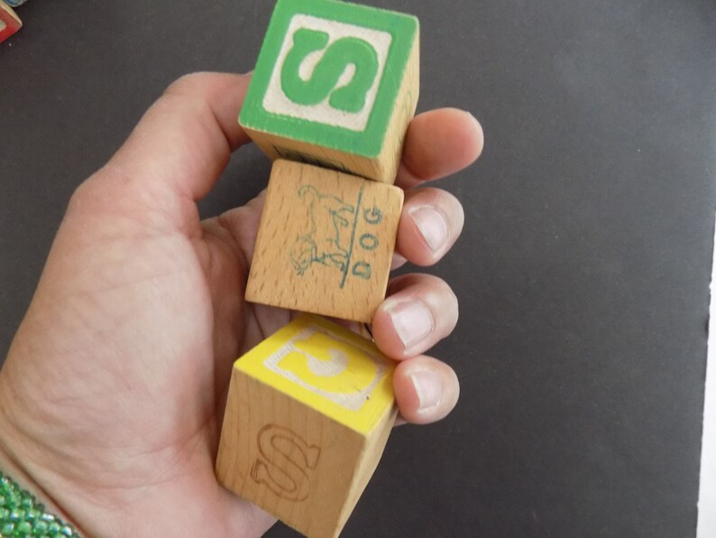 FREE SHIPPING!!!! Blocks, Children Toys, Wooden Blocks, Vintage ...