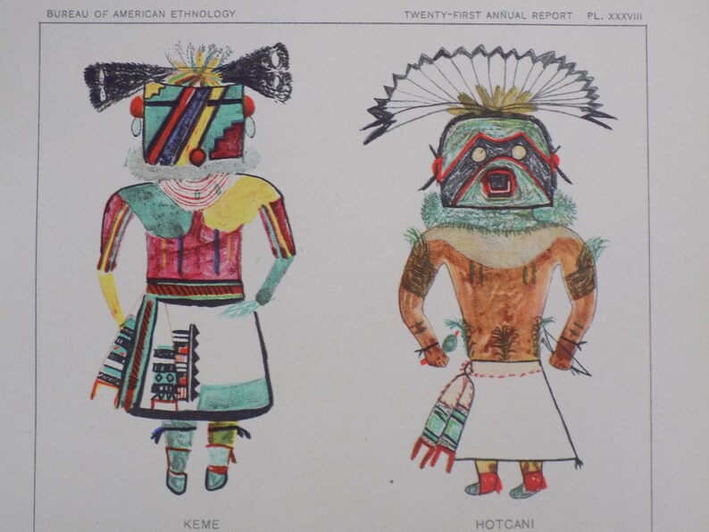 Indians, Native Americans, Kachinas, Bureau of American Ethnology, Hopi ...