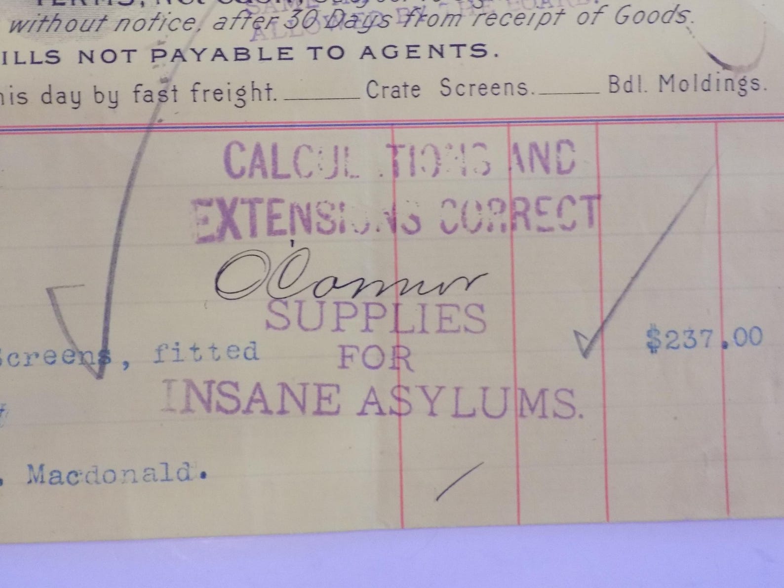 FREE SHIPPING!!!! Billhead, Receipt, Invoices, Ephemera, Window and ...