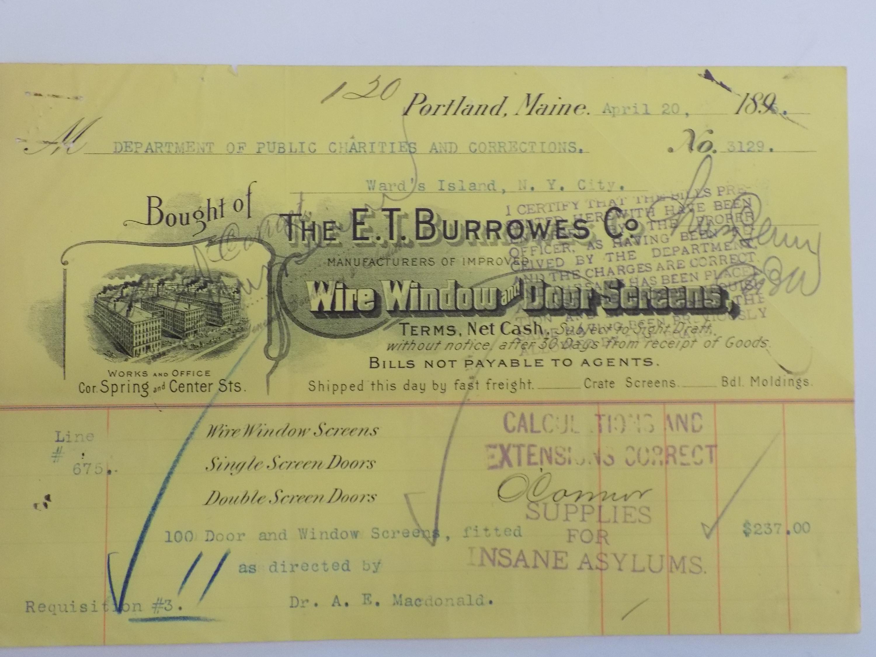 FREE SHIPPING!!!! Billhead, Receipt, Invoices, Ephemera, Window and ...