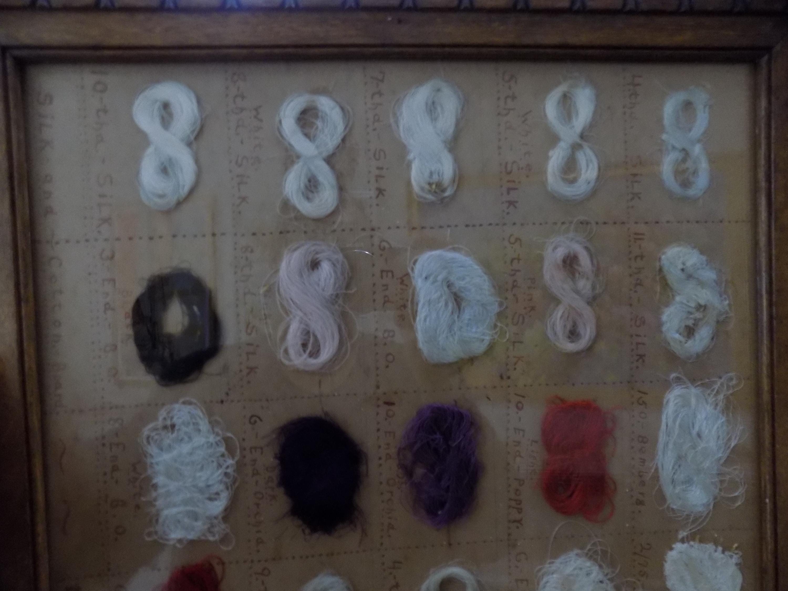 Sample Board, Thread, Silk, Cotton, Framed, Display, Antique, Vintage ...