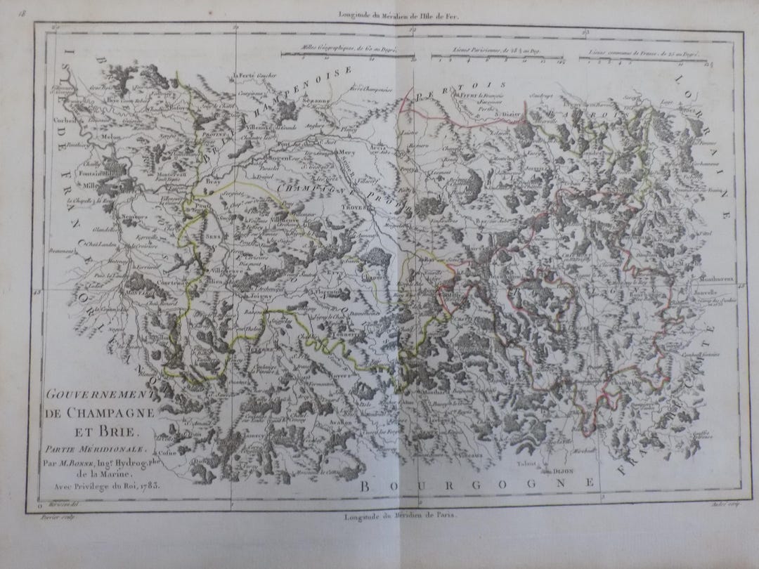 Free Shipping !!!maps, France, French, Antique, Gouvernment De ...